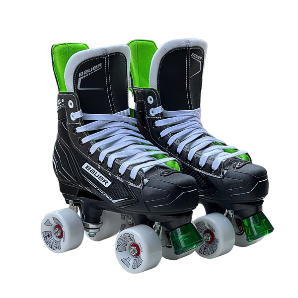 Bauer XLS Quad Roller Skates with Airwaves Wheels - JT Skate