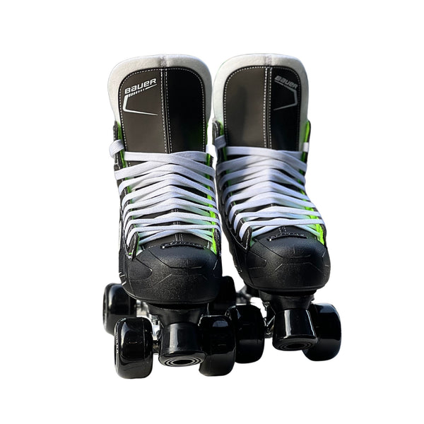 Bauer XLS Quad Roller Skates with Playmaker Plates Set & Ventro Wheels ...